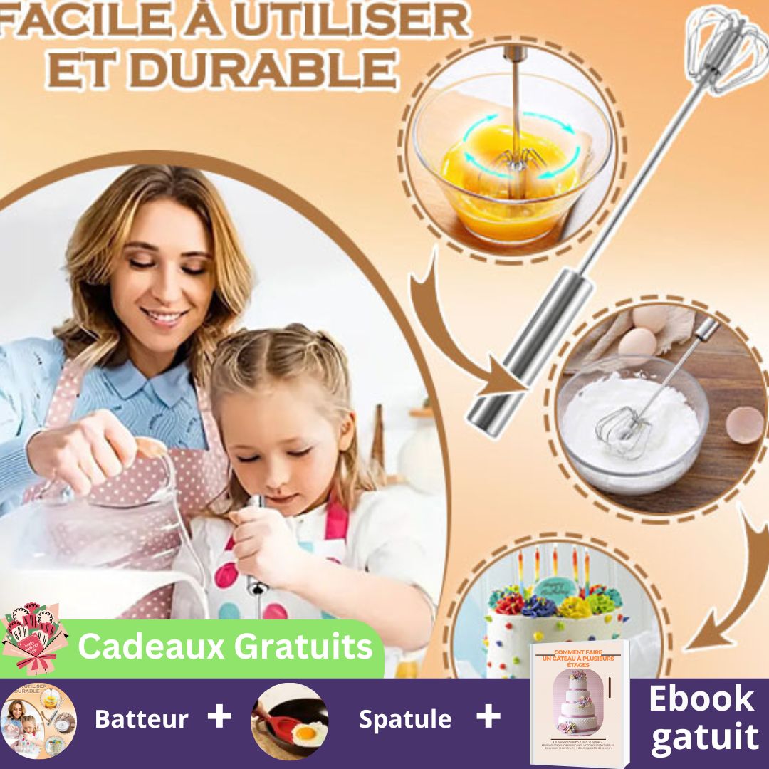 🎂Batteur à œufs semi-automatique-QUICKBAT™ – Nour